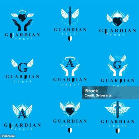 성령 그래픽 벡터 아이콘 모음 자선 및 Catechesis 조직에서 사용할 수 있습니다 엠 블 럼 전투 칼 사랑 하는 마음과 보호자 방패를 사용 하 여 만든 벡터 검에 대한