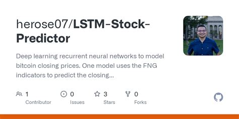 github herose07 lstm stock predictor deep learning recurrent neural
