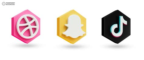 소셜 미디어 로고 아이콘 격리 된 3d 렌더링 그림 무료 Psd 파일