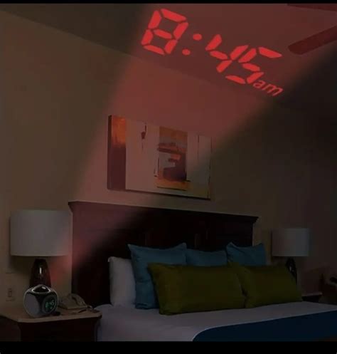 LCD Projection LED Alarm Clock And Temperature Display Gadget Lobby