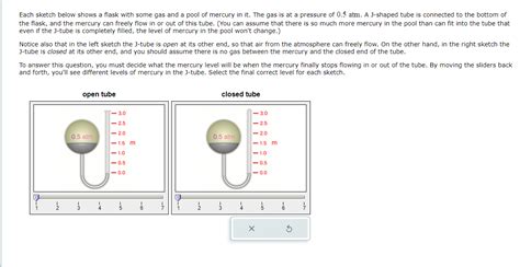 Solved Each Sketch Below Shows A Flask With Some Gas And A