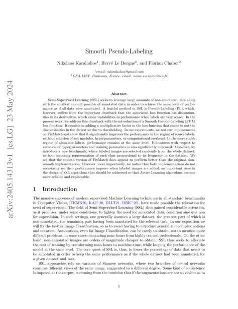 Pdf Smooth Pseudo Labeling