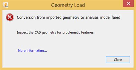 Error Conversion From Imported Geometry To Analysis Model Failed In Simulation CFD