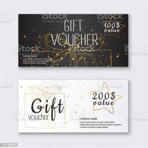 색깔 선물 상자 템플릿 바우처 인증서 배경 디자인 쿠폰 초대장 통화입니다 벡터 일러스트입니다 성탄절 선물에 대한 스톡 벡터 아트