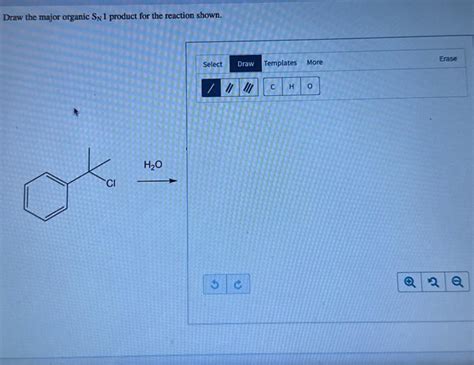 Solved Draw the major organic SN1 product for the reaction | Chegg.com