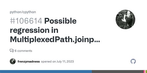 Possible Regression In MultiplexedPath Joinpath In Issue Python Cpython GitHub