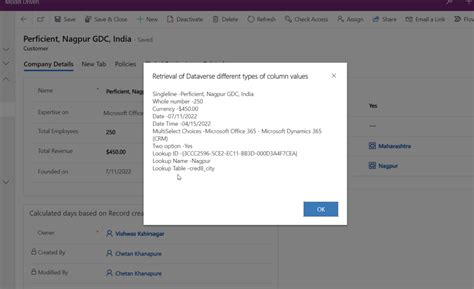 Retrieval Of Different Datatypes With Formcontext Data Objects On Model