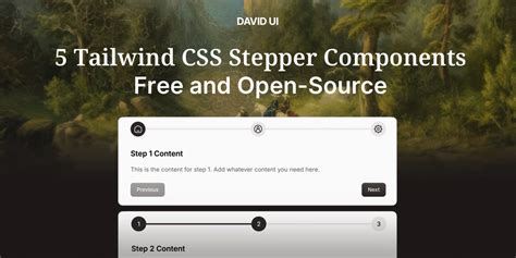 5 Tailwind Css Stepper Components Free And Open Source Dev Community