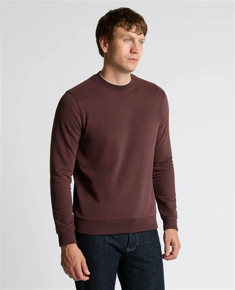 Crew Neck Terry Sweatshirt Dark Brown Remus Uomo