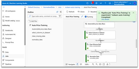 create a regression model with azure machine learning designer
