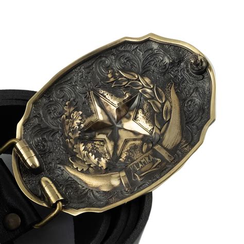 Texas State Solid Brass Belt Buckle Texas Star The Lone Star State