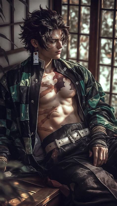 Pin By Kelly On Demon Slayer Anime Guys Anime Guys Shirtless