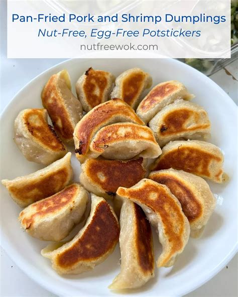 Pan Fried Pork And Shrimp Dumplings Potstickers Nut Free Wok