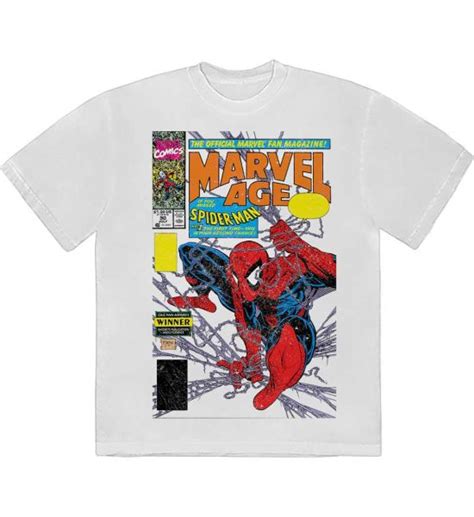Marvel Comics Spider Man Marvel Age Comic Cover White T Shirt Merchoid