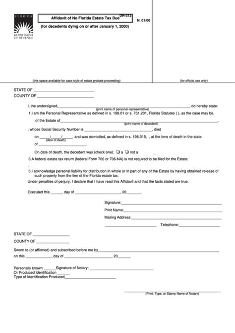 Form Dr 312 Fillable Online Printable Forms Free Online
