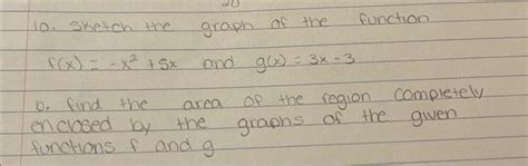 solved 10 sketch the graph of the function f x −x2 5x and