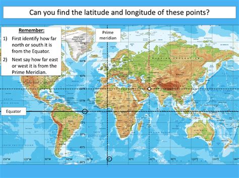 Finding Latitude And Longitude Coordinates On A World Map Teach It Forward