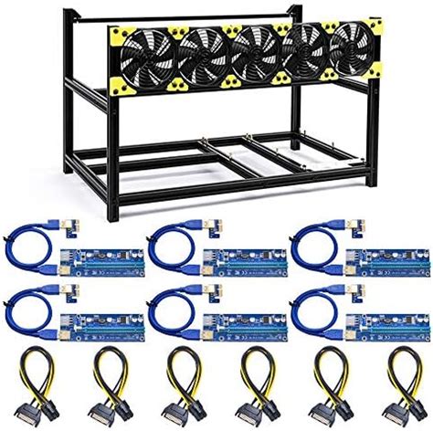 Mining Rig Frame 6 GPU Steel Open Air Miner Mining Frame Rig Case For Crypto Coin Currency