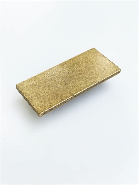 Rectangular Granada Aged Brass Drawer Handles Forge Hardware Studio