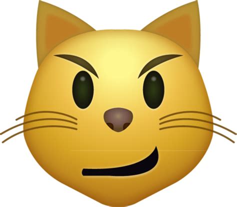 Smirk Cat Emoji [free Download Ios Emojis] Ios Emoji Cat Emoji Emoji
