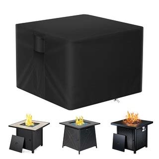 Square Fire Pit Cover Waterproof Patio Fire Table Cover 420d Bed Bath