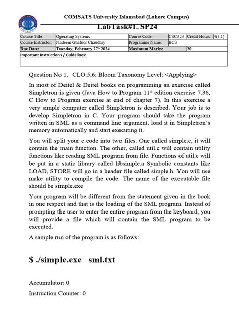 Os Lab Task 1 Pdf