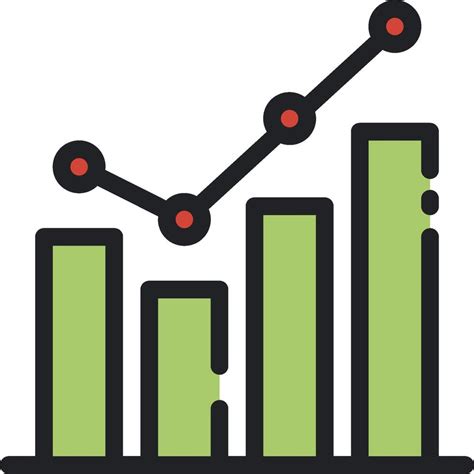 A Graph Chart With A Bar Going Up 51768372 Vector Art At Vecteezy