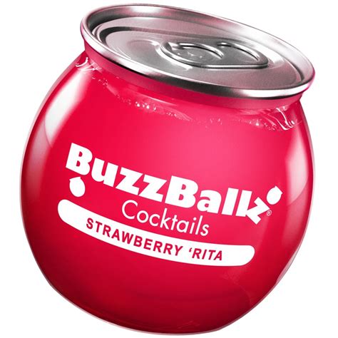 Buzzballz Pre Mixed Cocktail 200ml Strawberry Rita Cocktails Bandm