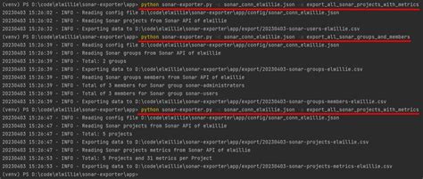 Python Exportando Datos De Sonar Con Sonar Exporter