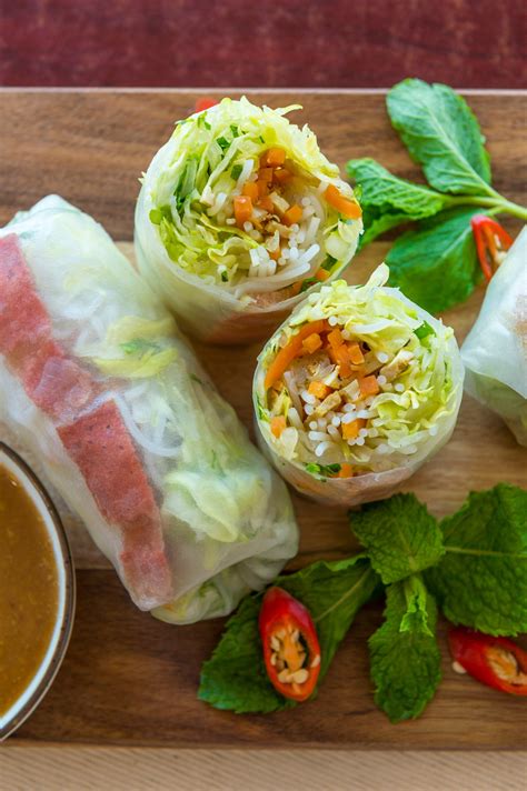 Fresh Cold Rolls Rice Paper Rolls Au Lac Dickson Vegan Cuisine