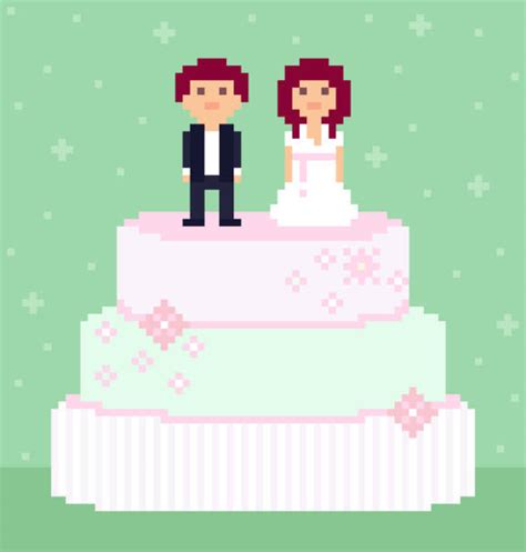 290 Pixel Wedding Stock Illustrations Royalty Free Vector Graphics