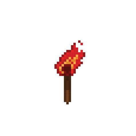 A Torch In Pixel Art Style 22608542 Vector Art At Vecteezy