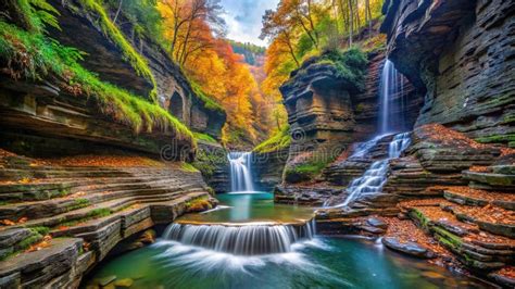 Watkins Glen State Park Waterfall A Stunning Autumnal Adventure In The