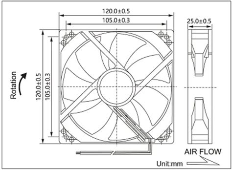 12025 120x120x25mm Dc Brushless Cooling Fans Efficient And Reliable
