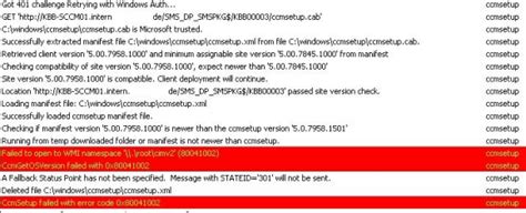 Installation Des Clients Für Sccm 2012 R2 Scheitert Mit Error Code 0x80041002 Windowspro