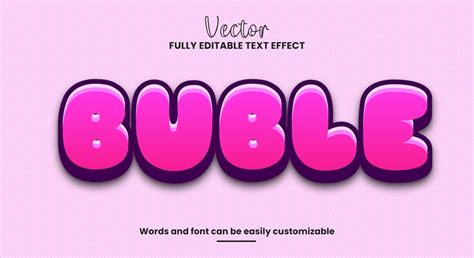 Premium Vector Buble Editable 3d Text Effect
