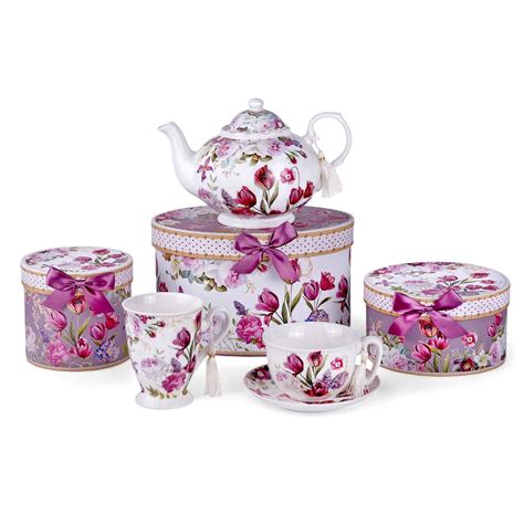 Stpgoods Tulip Bone China Mug Porcelain Cup Coffee Tea Mug Flowers Mug