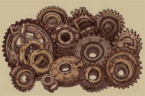 Premium Ai Image Geared Robotic Device Generative Ai