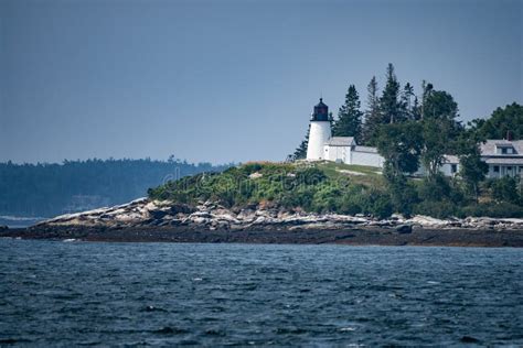Burnt Island Lighthouse Boothbay Harbor Stock Image Image Of Island