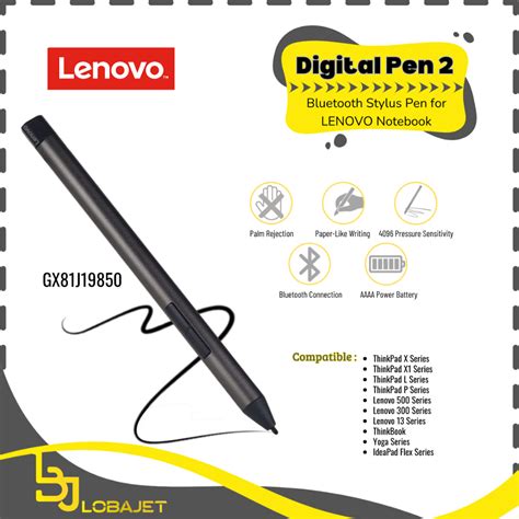 Jual LENOVO Digital Pen 2 Stylus Pen Bluetooth Untuk Notebook LENOVO Shopee Indonesia