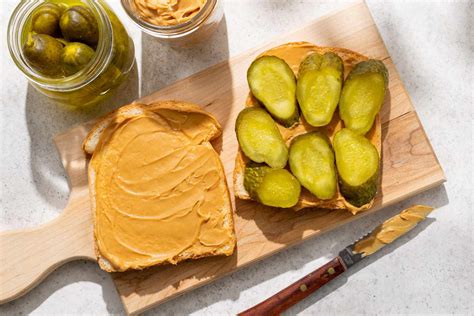 Peanut Butter And Pickle Sandwich Recipe 3 Ingredients 3 Minutes