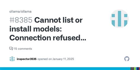 Cannot List Or Install Models Connection Refused Error On Windows 10