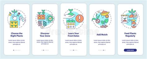 Tips For Gardening Onboarding Mobile App Screen Stock Vector Illustration Of Screen Seedling