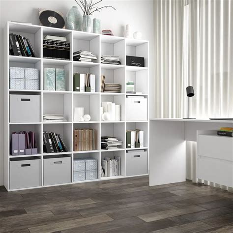 Стеллаж для дома полка для книг и игрушек разделитель комнаты на 25 ячеек книжный шкаф M 4