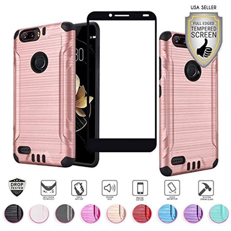 Zte Blade Z Max Case Metropcs Version Only Z With Full Edged Tempered Glass Screen