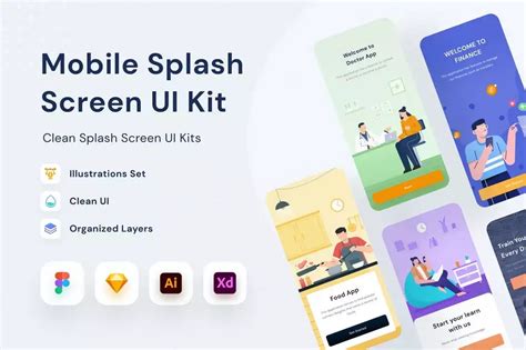 Mobile Splash Screen Sketch UI Kit Design Shack