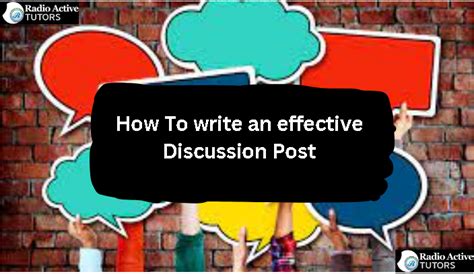 How To Write An Effective Discussion Post