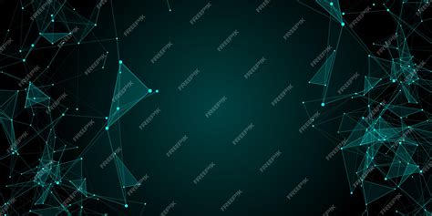 Free Vector Abstract Banner With Low Poly Plexus Design