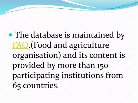 Agris Agricultural Information System Ppt