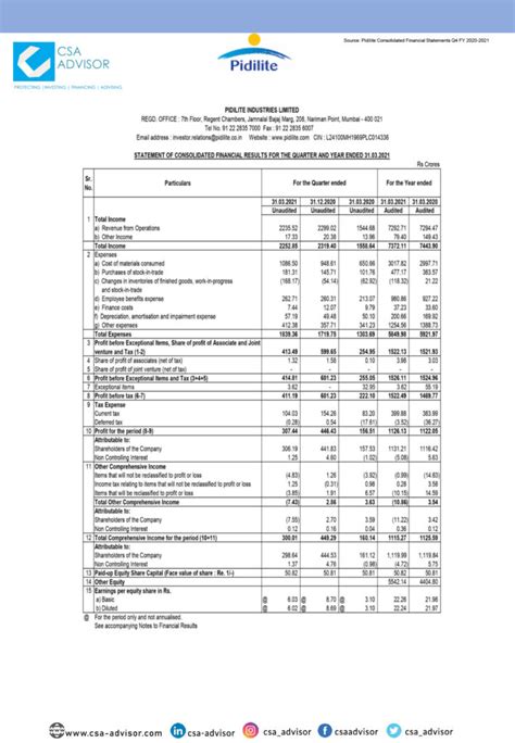 Pidilite Industries Financial Solutions Financial Services Providers In India Csa Advisor